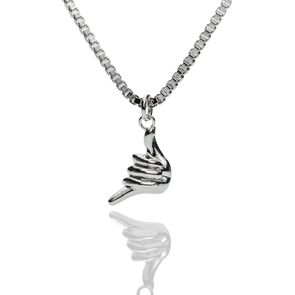 'Shaka' Pendant rhodium plated – El Señor