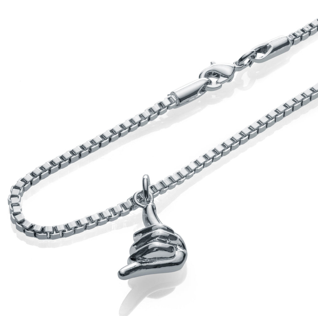 'Shaka' Pendant rhodium plated – El Señor