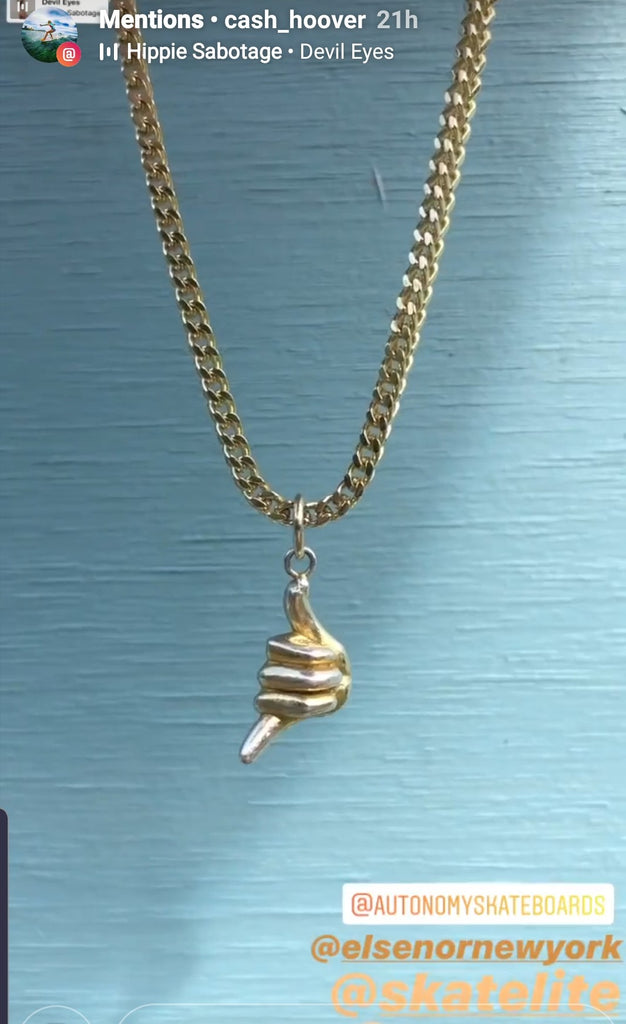 'Shaka' Pendant gold plated – El Señor