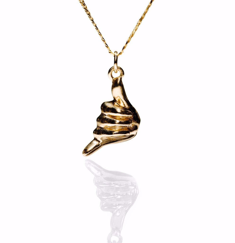 'Shaka' Pendant 14k Solid Gold – El Señor